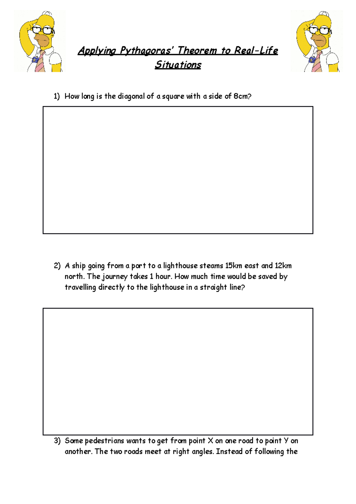 Applying Pythagoras' Theorem in Real Life Situations - Applying ...