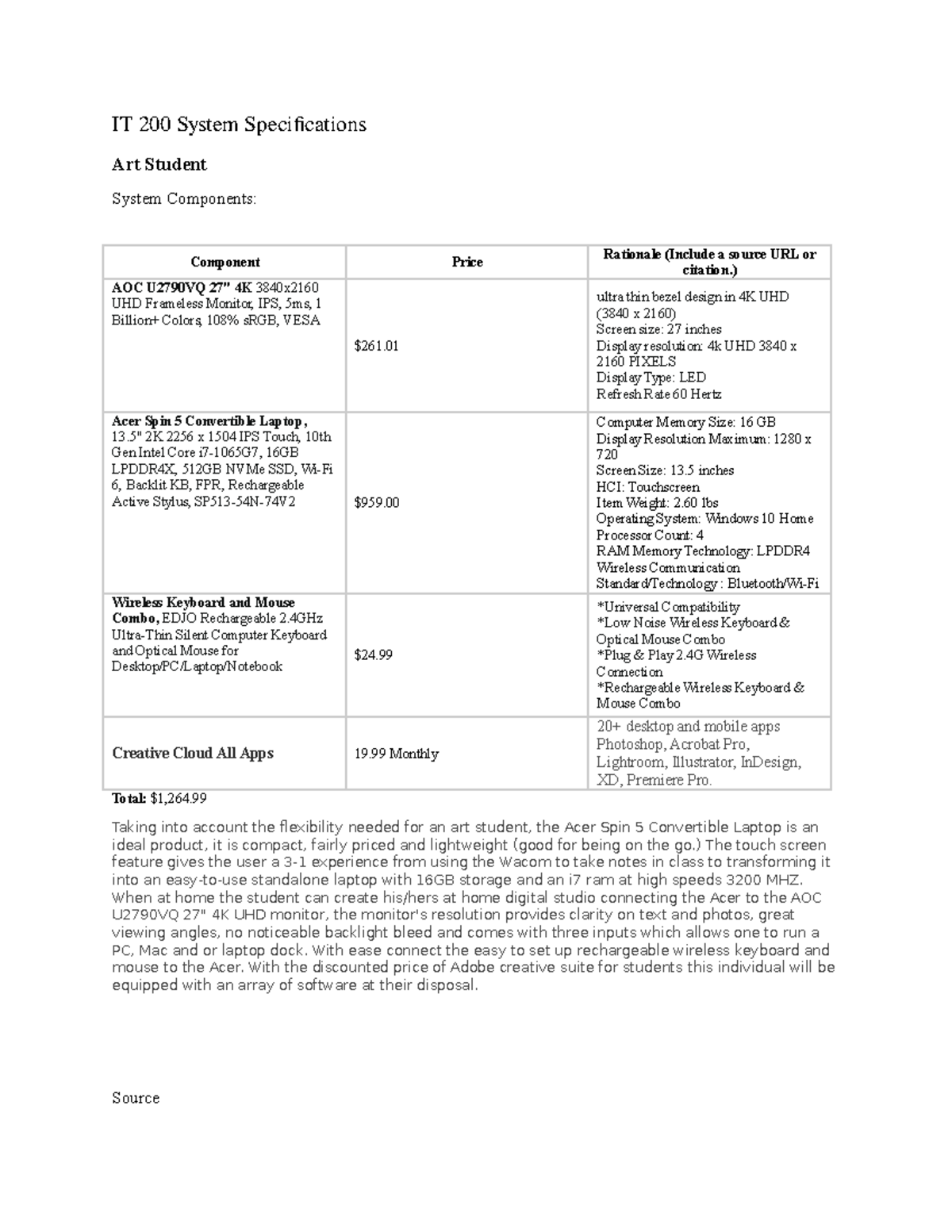 Document 7 - summary of mother tongue - IT 200 System Specifications ...