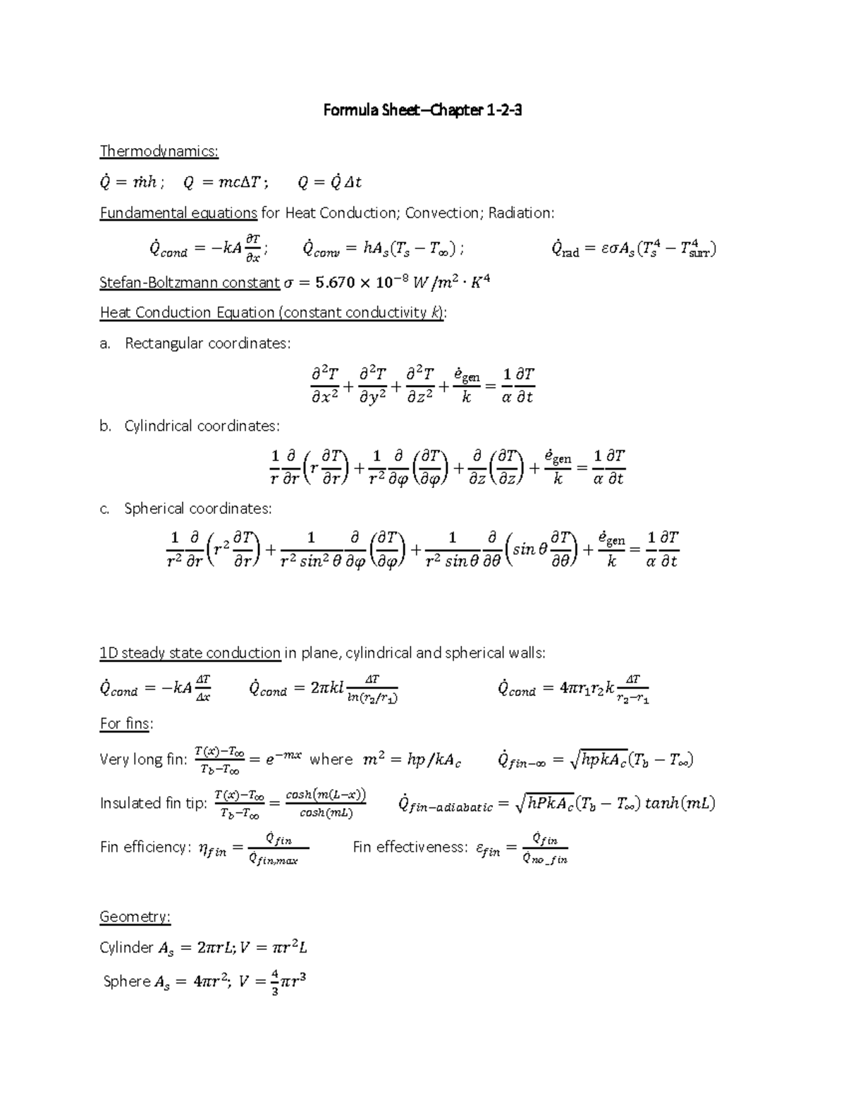 formula-sheet-chap1-2-3-formula-sheet-chapter-1-2-3-thermodynamics