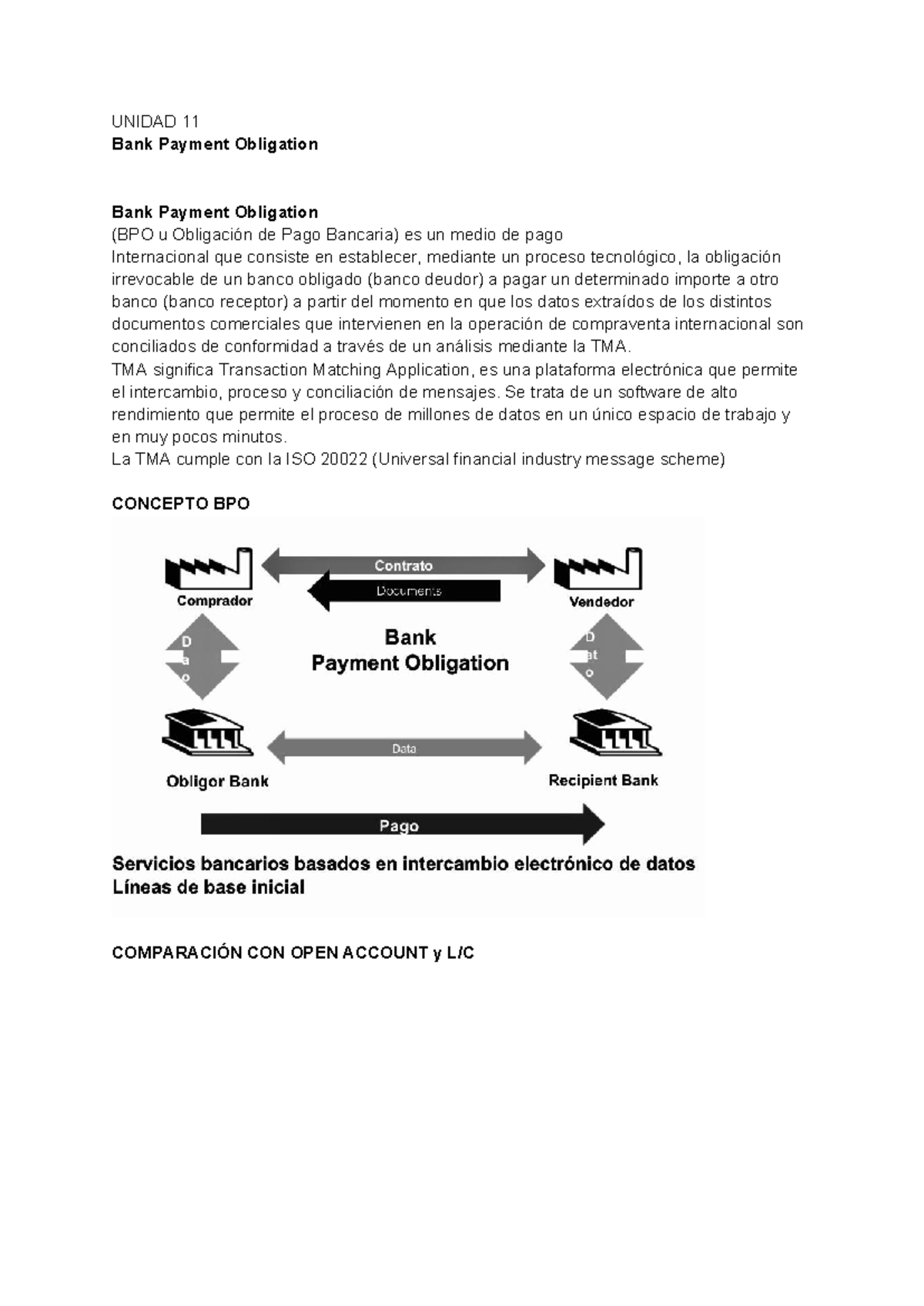 Bank Payment Obligation - UNIDAD 11 Bank Payment Obligation Bank ...