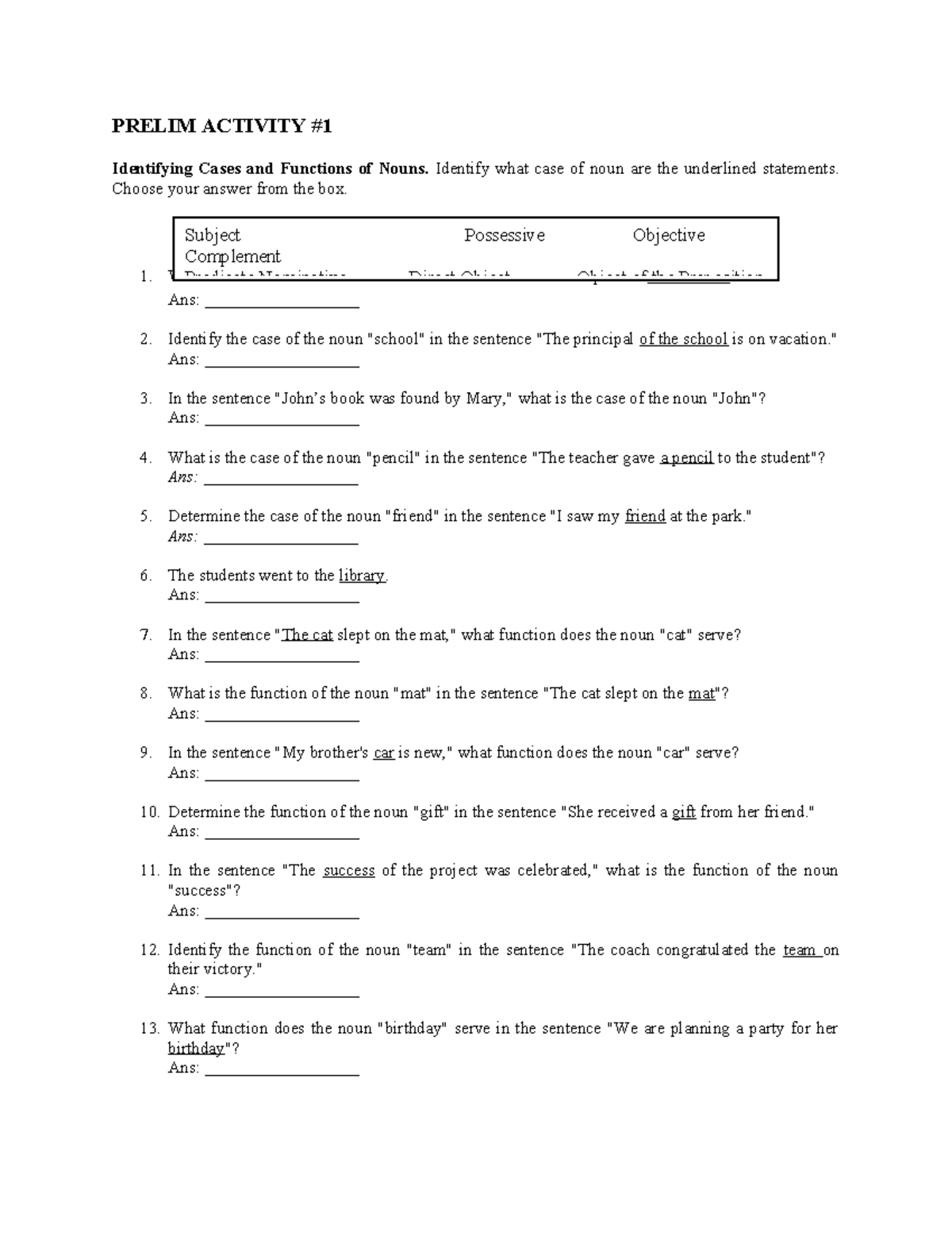 Prelim- Activity-1 - To help students - PRELIM ACTIVITY Identifying ...