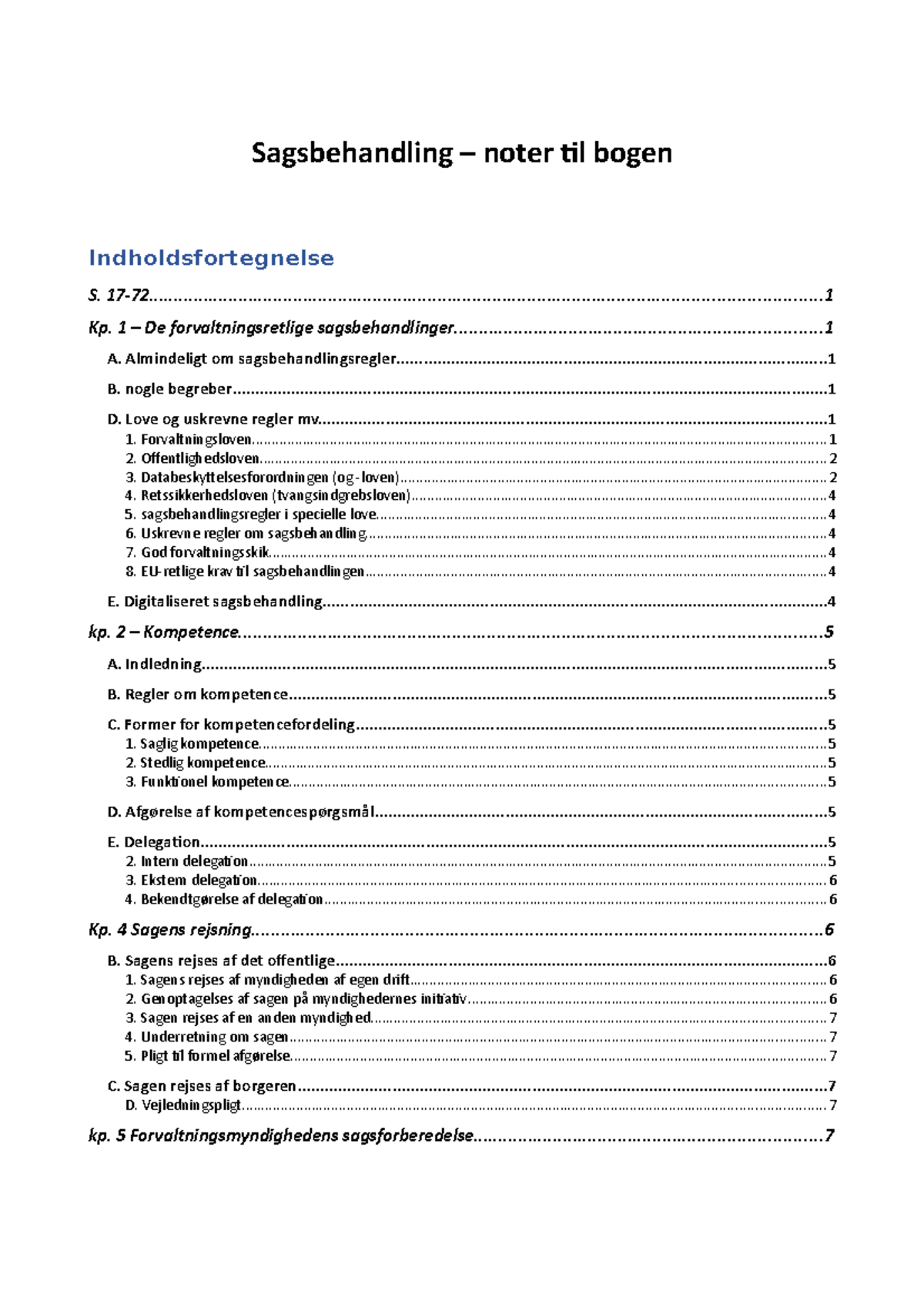 Sagsbehandling - noter til bogen - Sagsbehandling – noter til bogen S ...