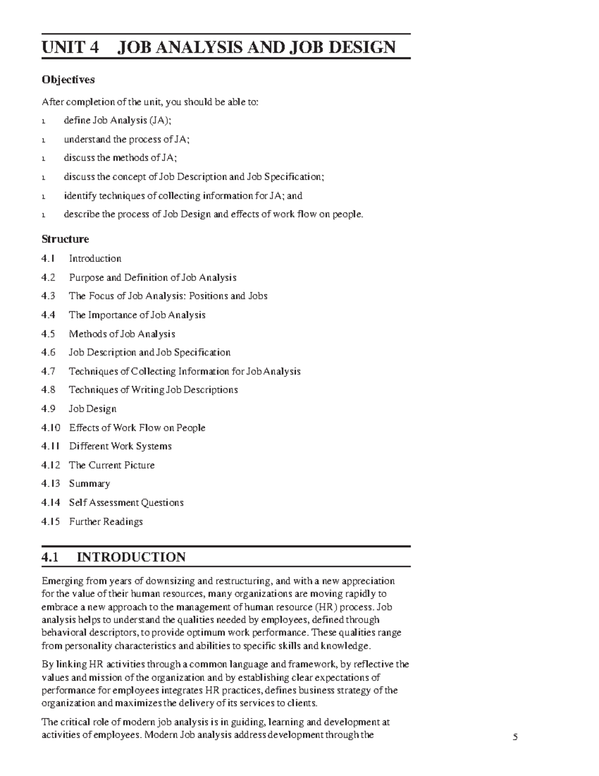 Block-2 MS-02 Unit-4- JOB Analysis - 5 Job Analysis and UNIT 4 JOB ...