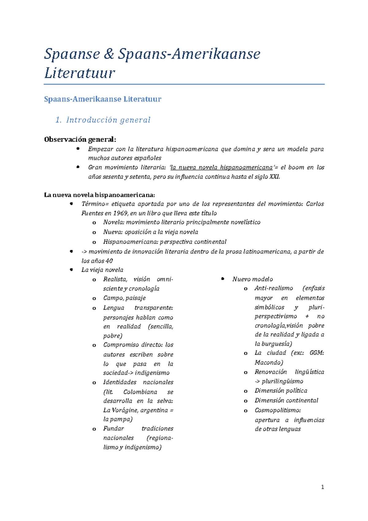 Samenvatting - compleet - Spaanse literatuur - Spaanse & Spaans ...