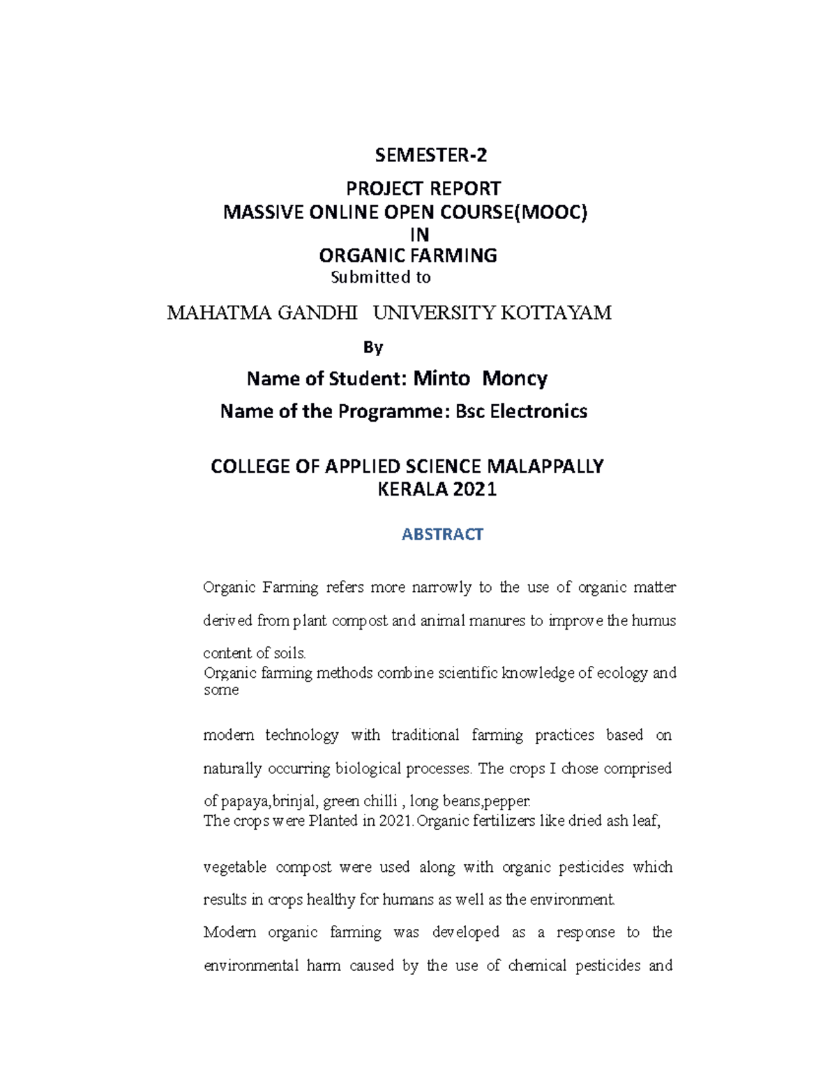 Mintooriginalmooc 1223 - SEMESTER- PROJECT REPORT MASSIVE ONLINE OPEN ...