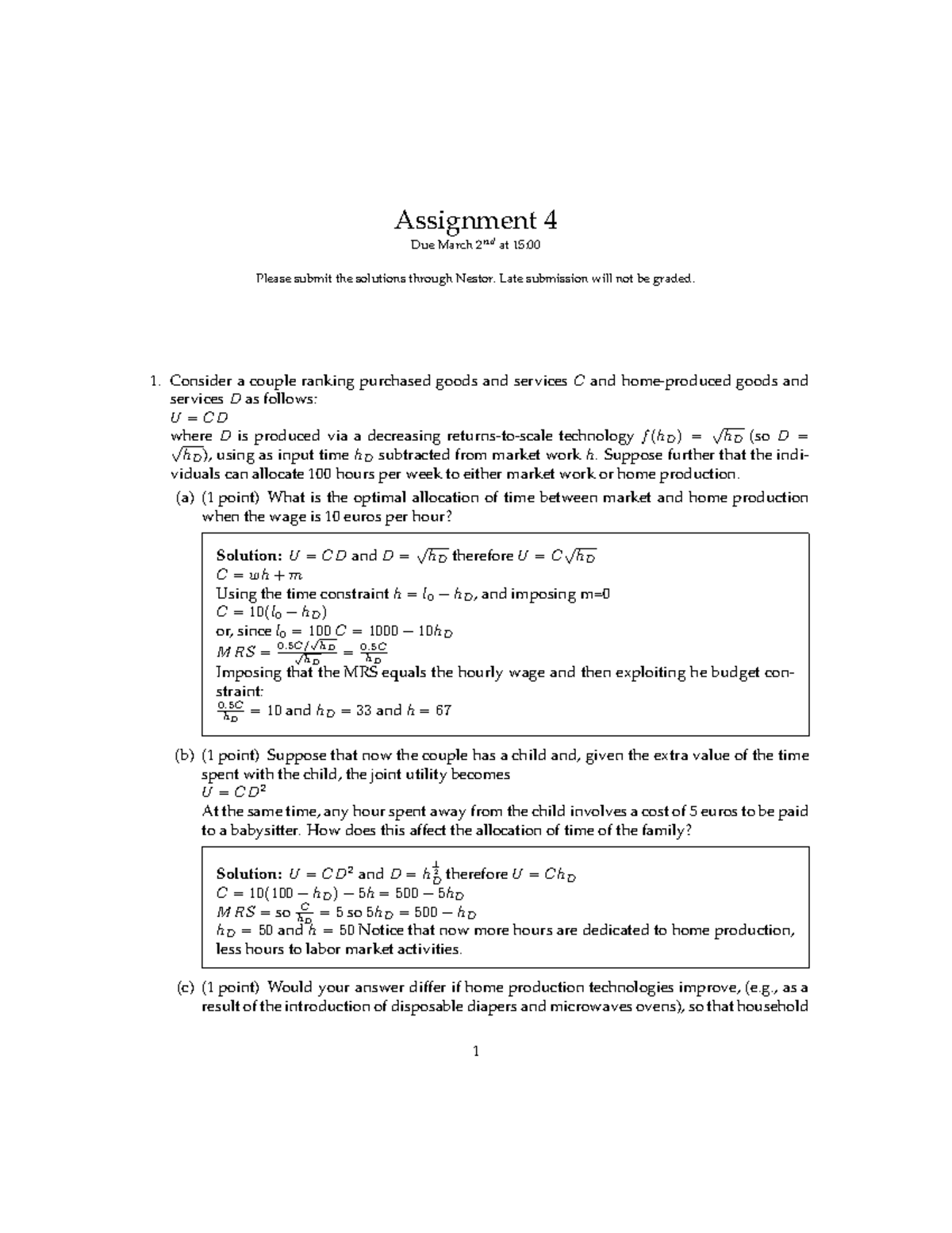 Solutions to assignments Week 4 - Assignment 4 Due March 2ndat 15 ...