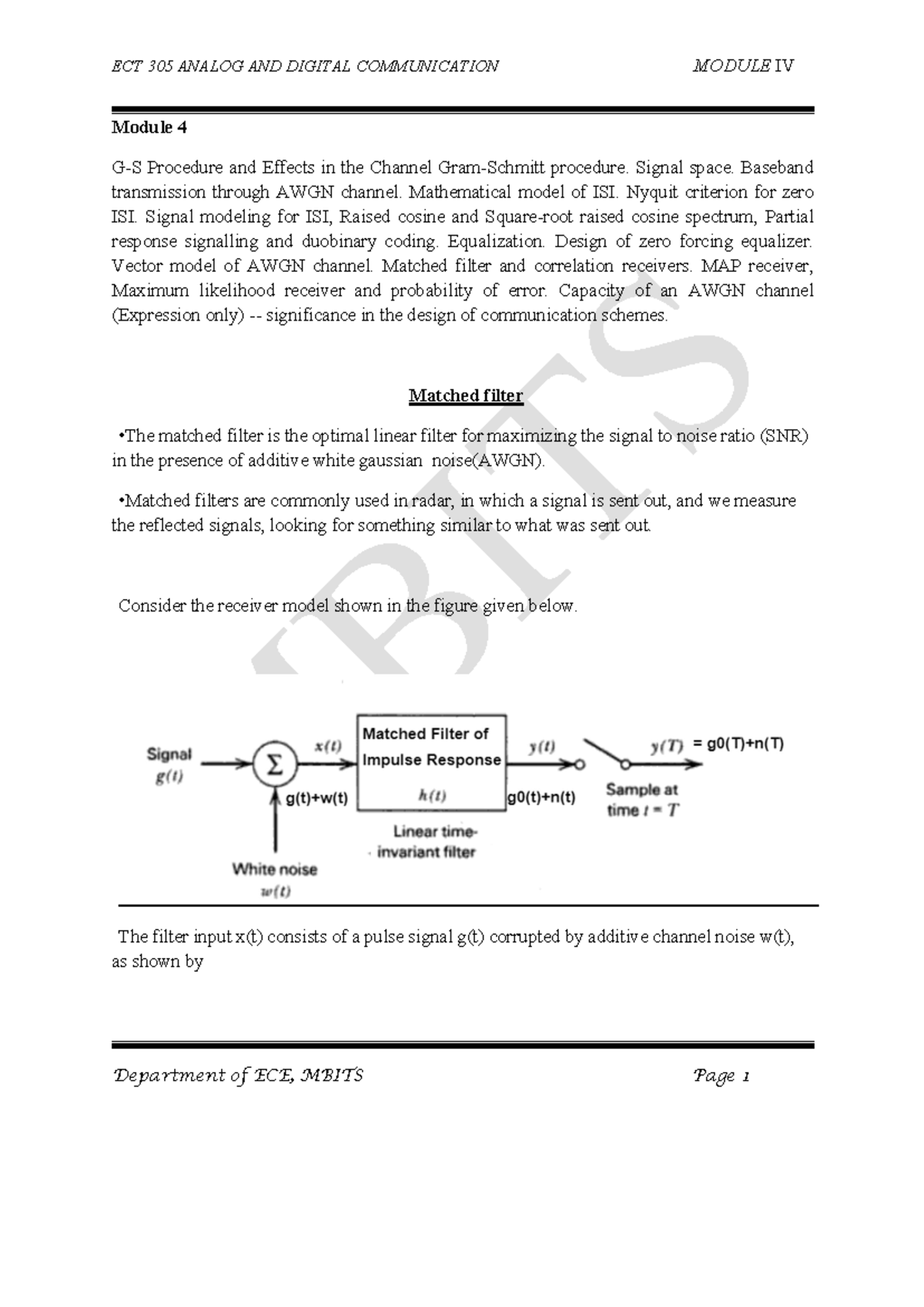 Adc 4 notes with problems - Module 4 G-S Procedure and Effects in the ...