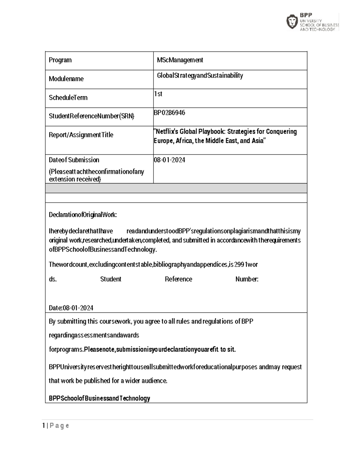 Summative Submissions 799235 167973733 - Program MScManagement ...