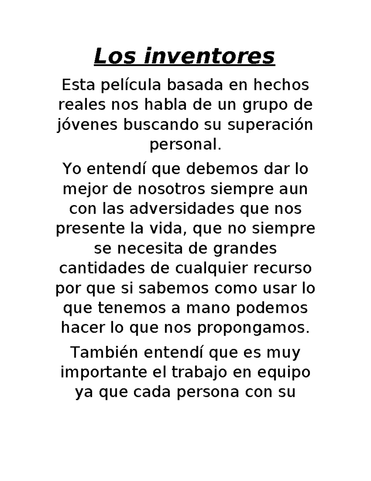 Los Inventores resumen - Los inventores Esta película basada en hechos ...