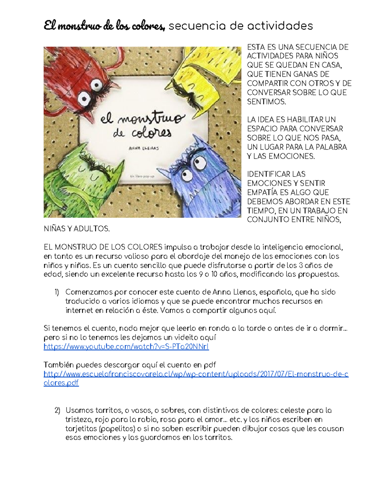 Secuencia Didactica El Monstruo De Colores Images – ThemeRoute Pro