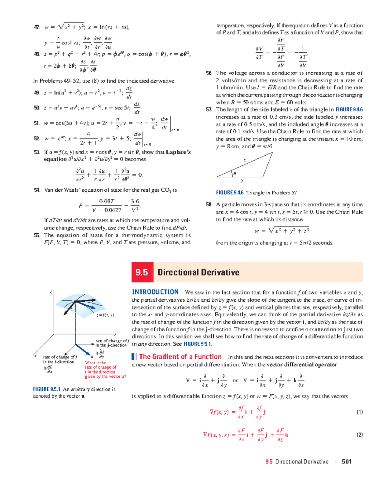 Calculus Section 9 - Review and practice problems - 9 Directional ...