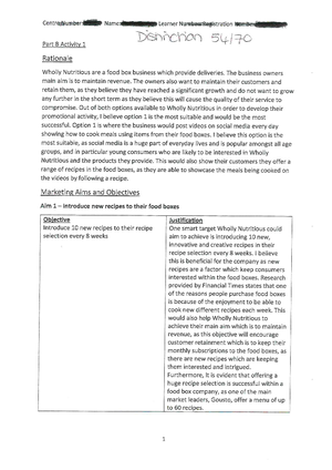 Unit 4 - Assignment 2 - this is for btec business - BTEC Assignment ...