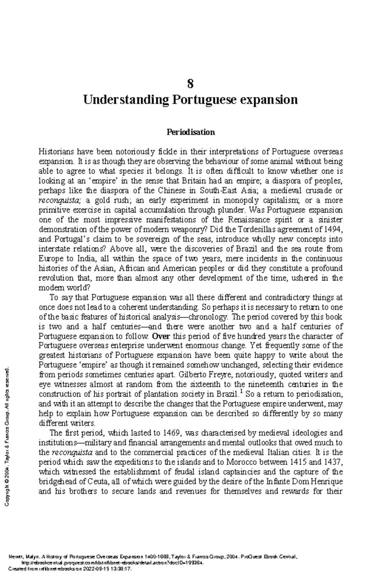 A History of Portuguese Overseas Expansion 1400-16 - 8 Understanding ...