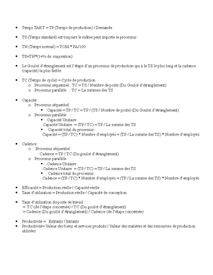 Chapitre 1 gestion des opérations - Chapitre 1 : Introduction à la gestion des opérations et de ...