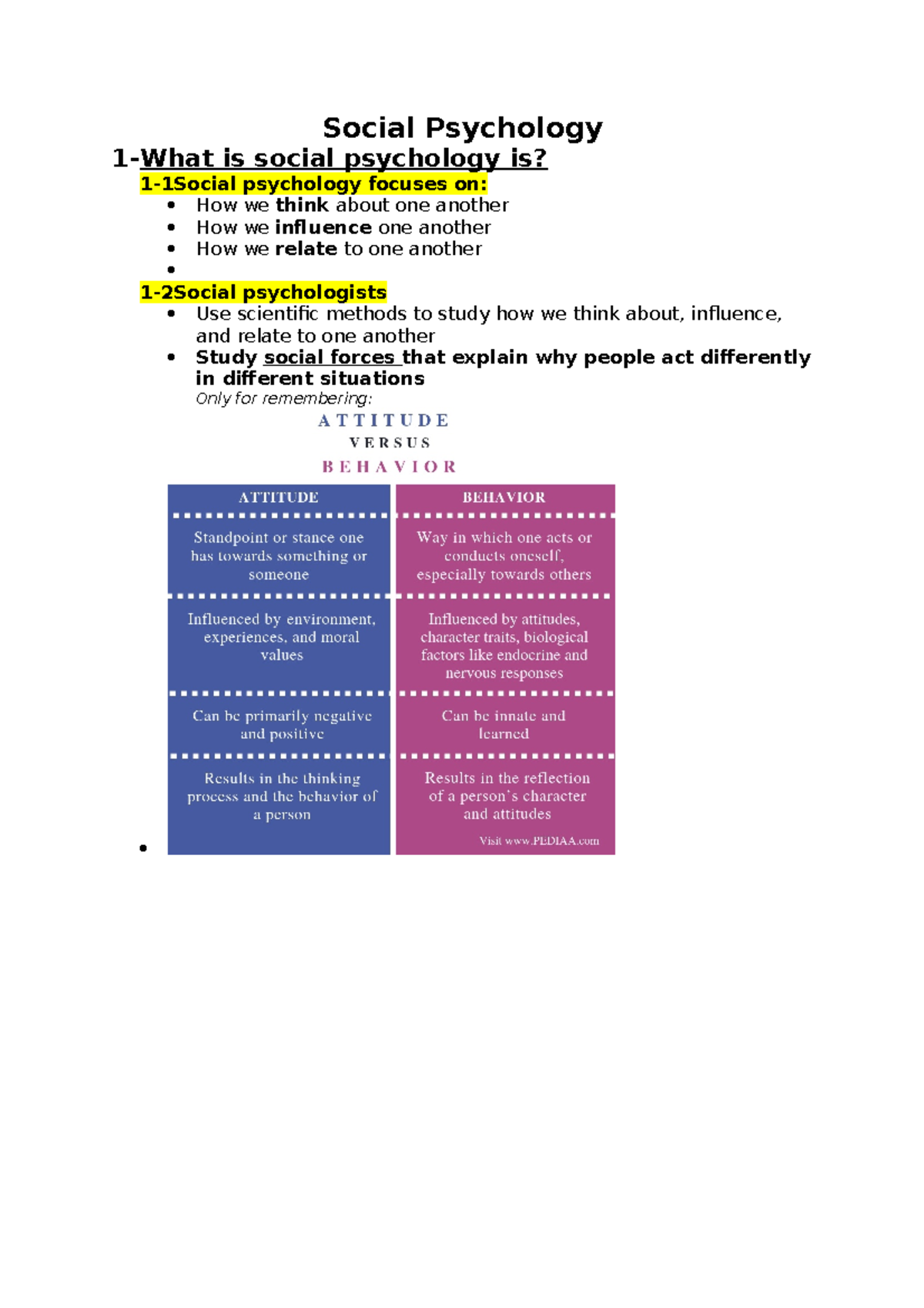 Social Psychology - Social Psychology 1-What is social psychology is? 1 ...