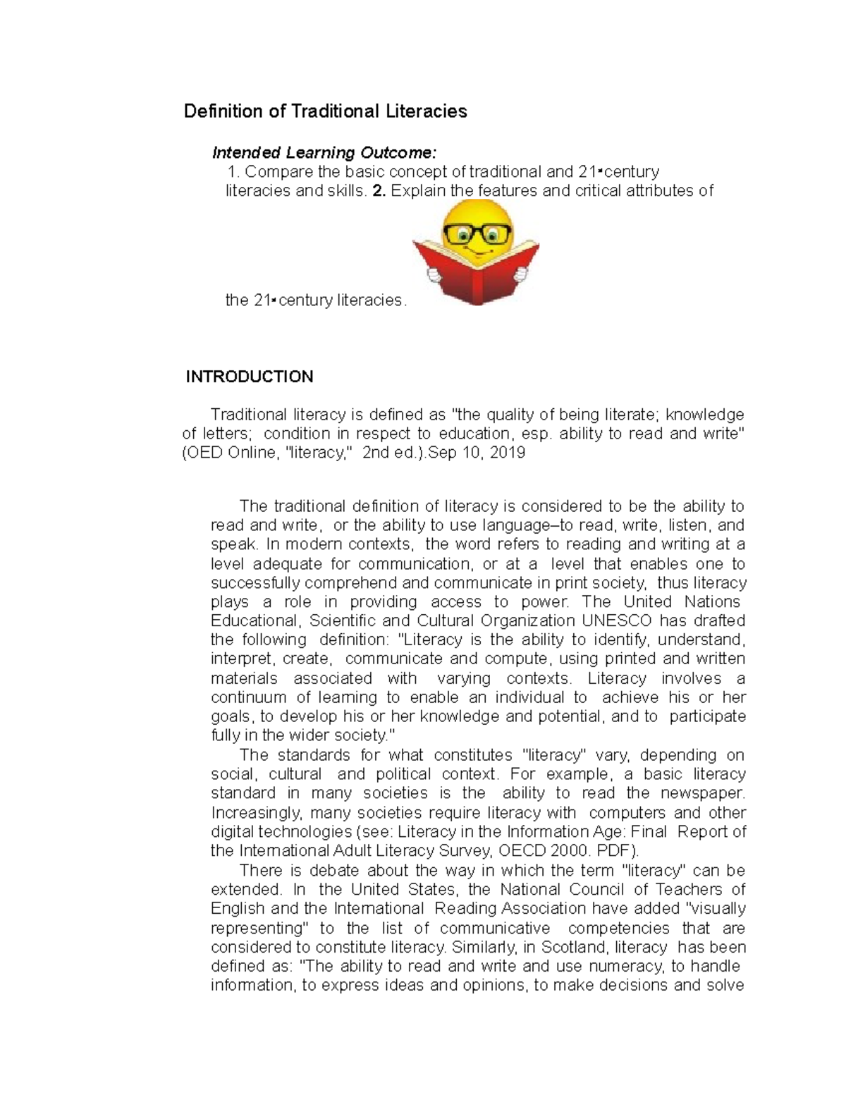 Definition of Traditional Literacies - Definition of Traditional ...