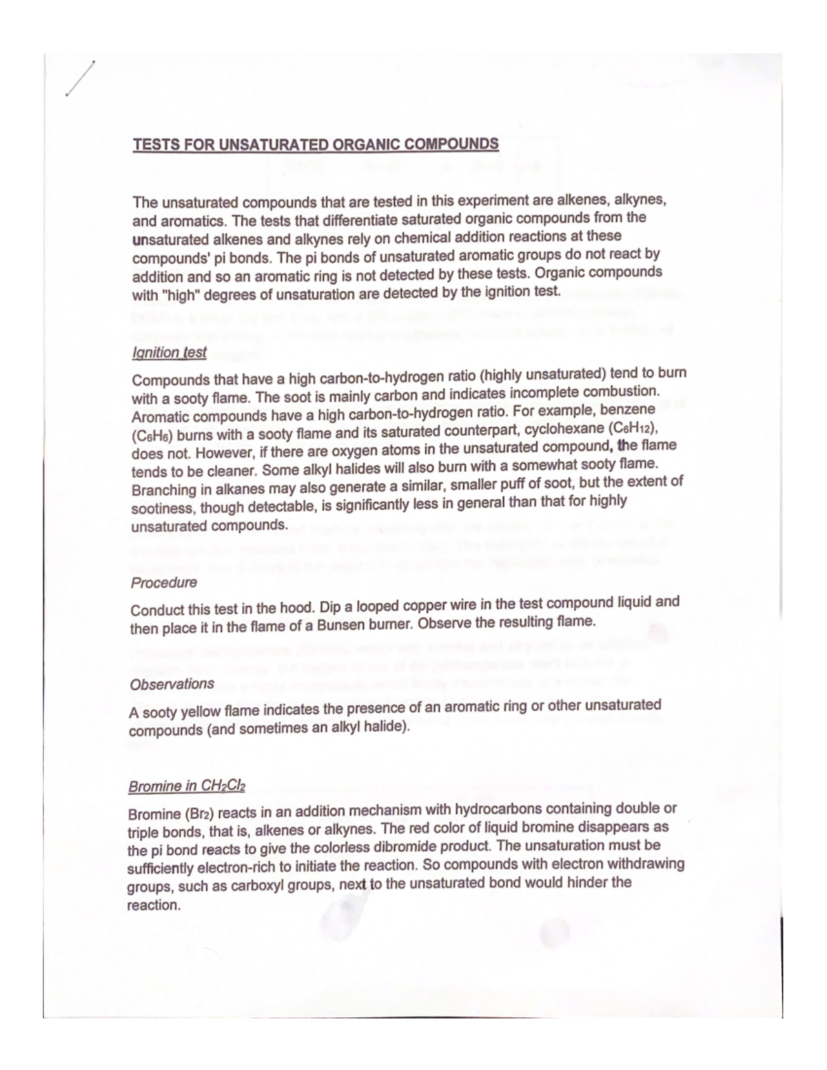 Organic Chem Test Notes - CHEM 313 - Studocu