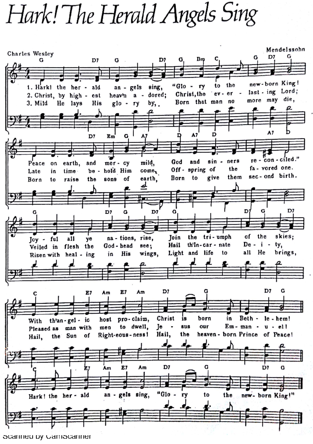 Hark the herald angels sing in G - Physical Education and Health ...