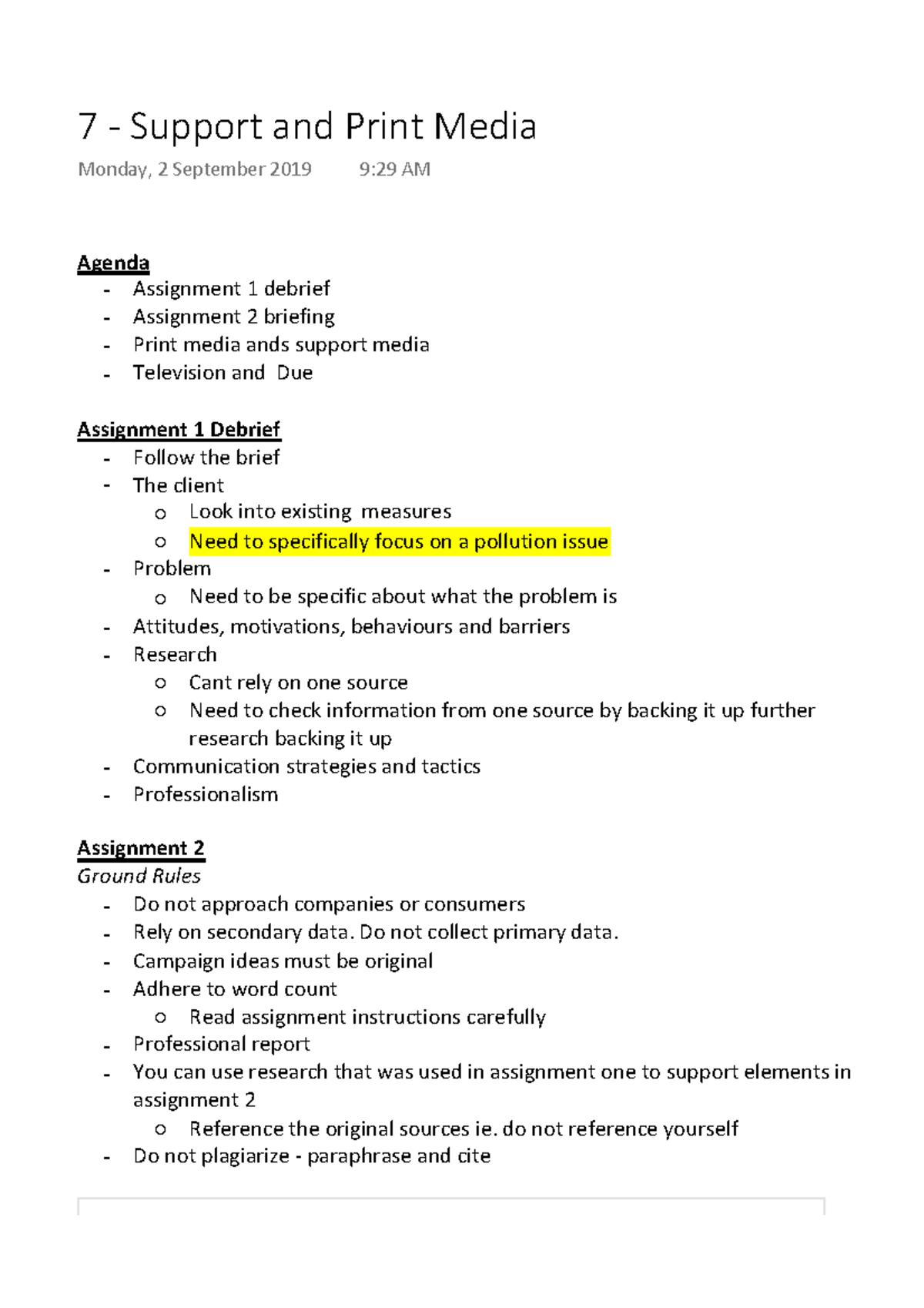 MARK301 Lecture 7 - Warning: TT: undefined function: 32 Agenda - Assignment 1 debrief ...