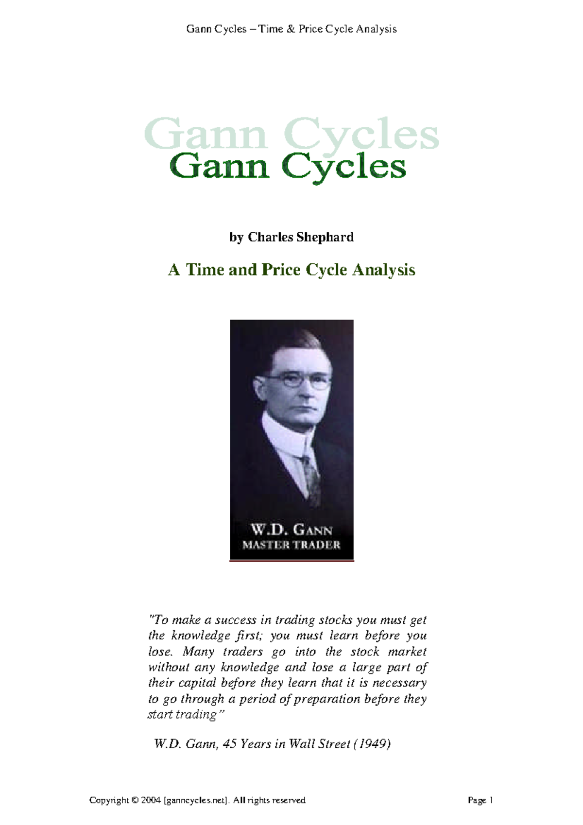 455601479 Charles Shephard Gann Cycles A Time and Price Cycle Analysis ...