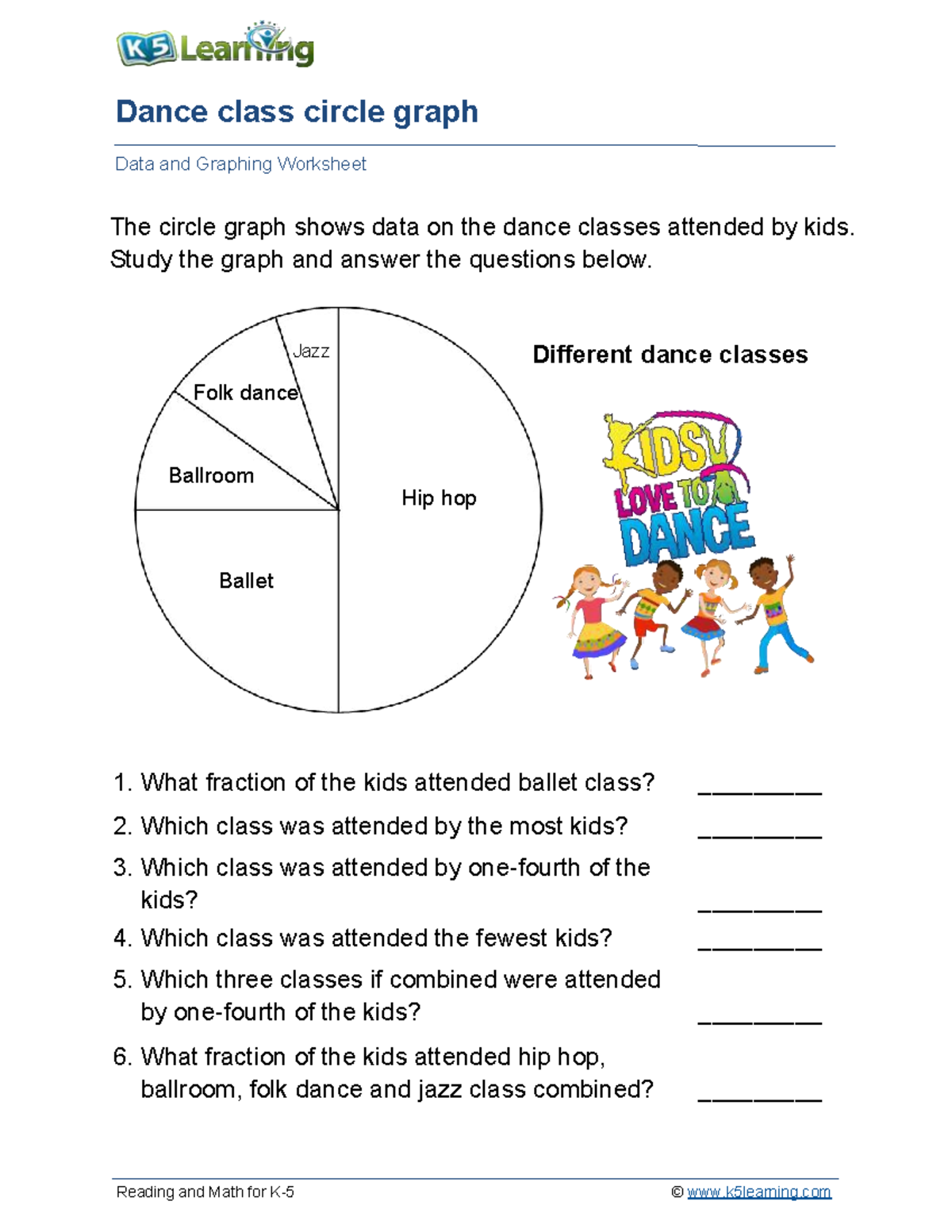 Grade 5 circle graphs b - Zzz - Reading and Math for K- 5 © k5learning ...