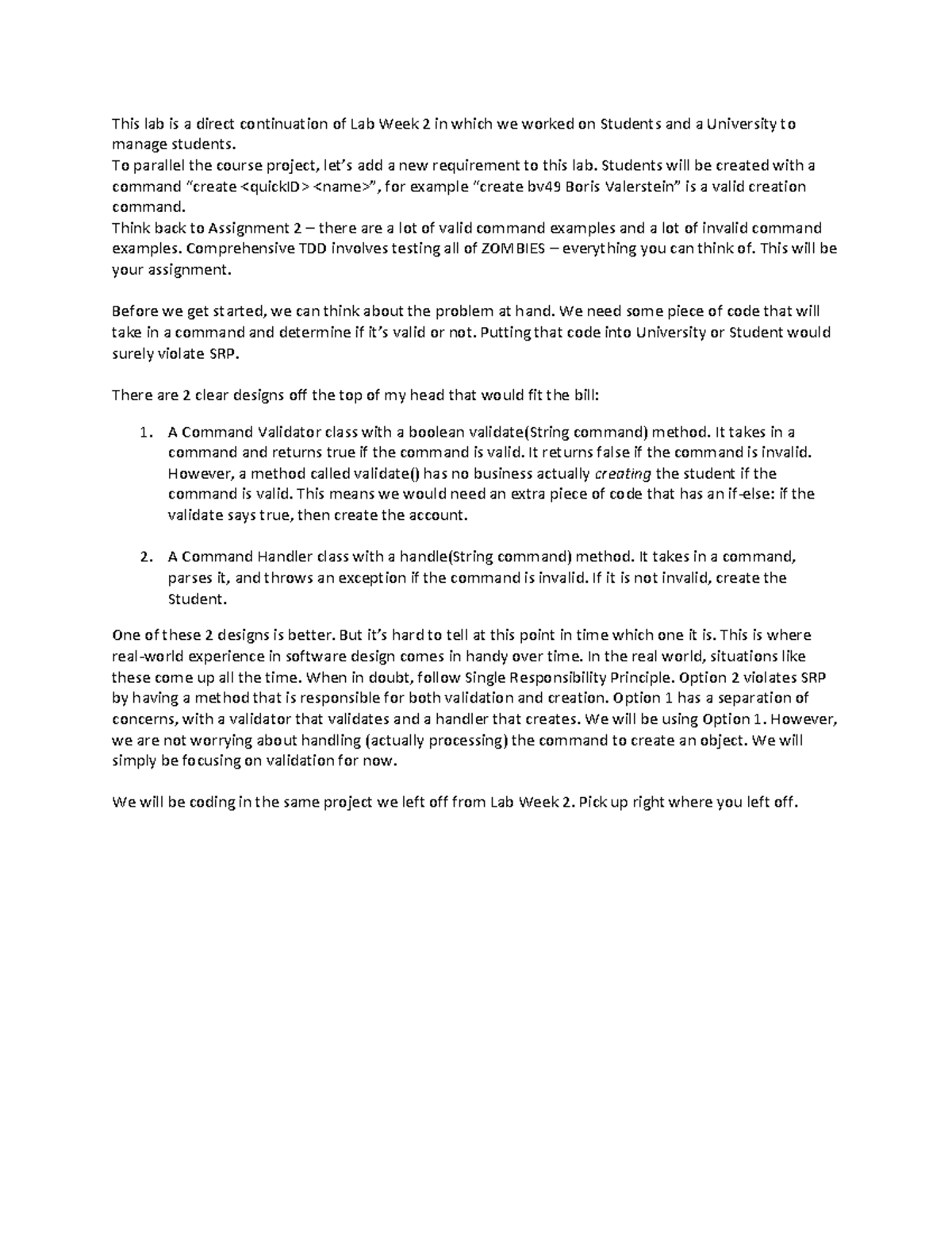 Lab Week 5 Cs Work This Lab Is A Direct Continuation Of Lab Week 2 In Which We Worked On