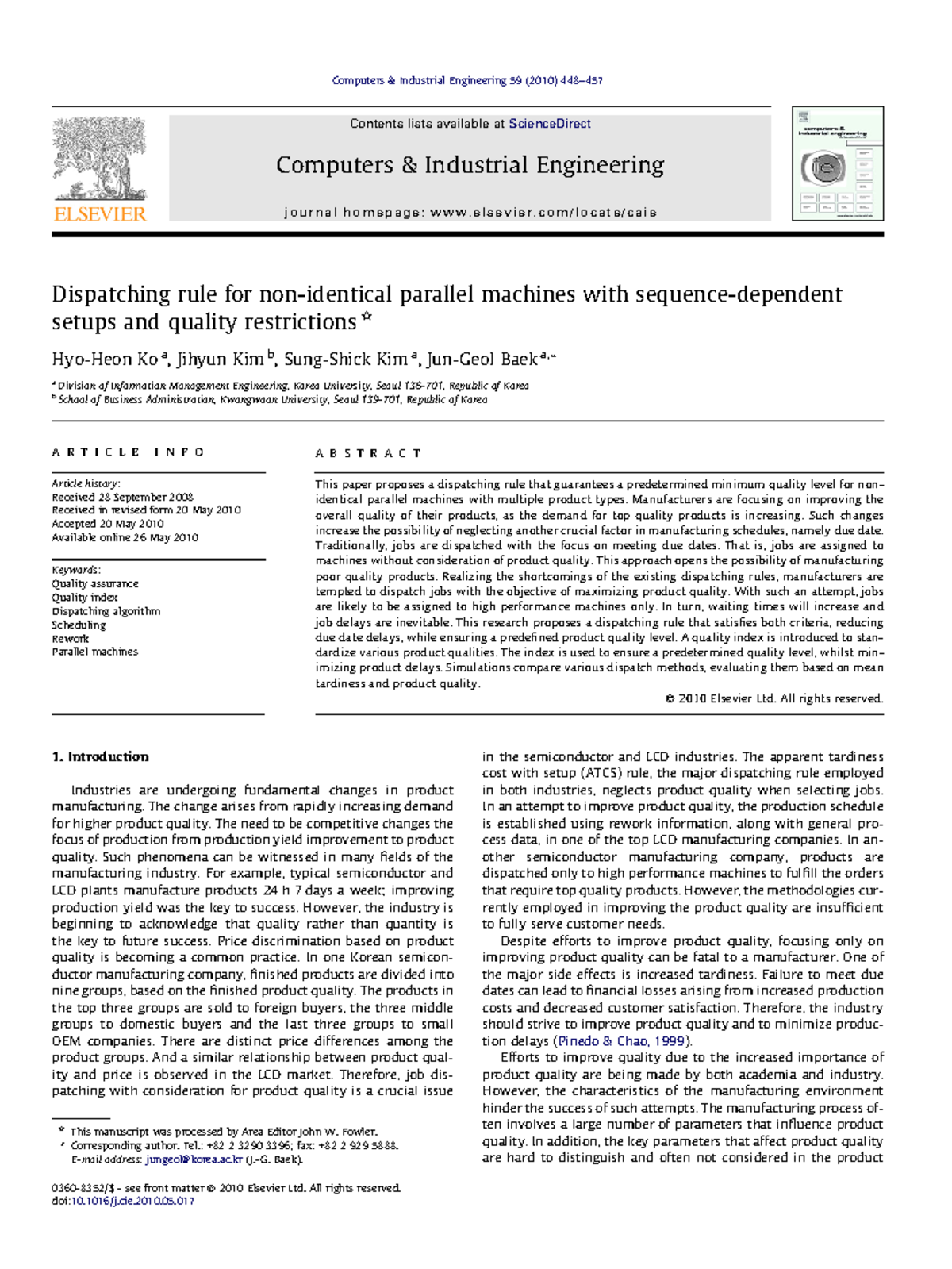 1-s2 - goku - Dispatching rule for non-identical parallel machines with sequence-dependent ...
