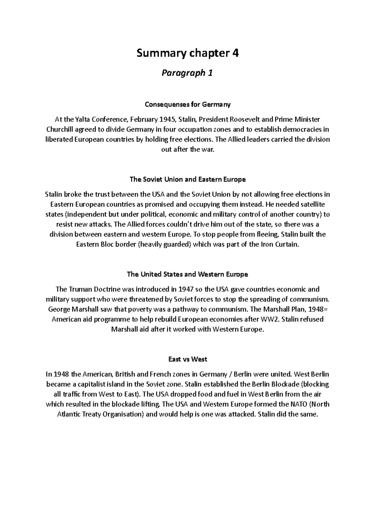 Summary chapter 4 - samenvatting - Summary chapter 4 Paragraph 1 ...