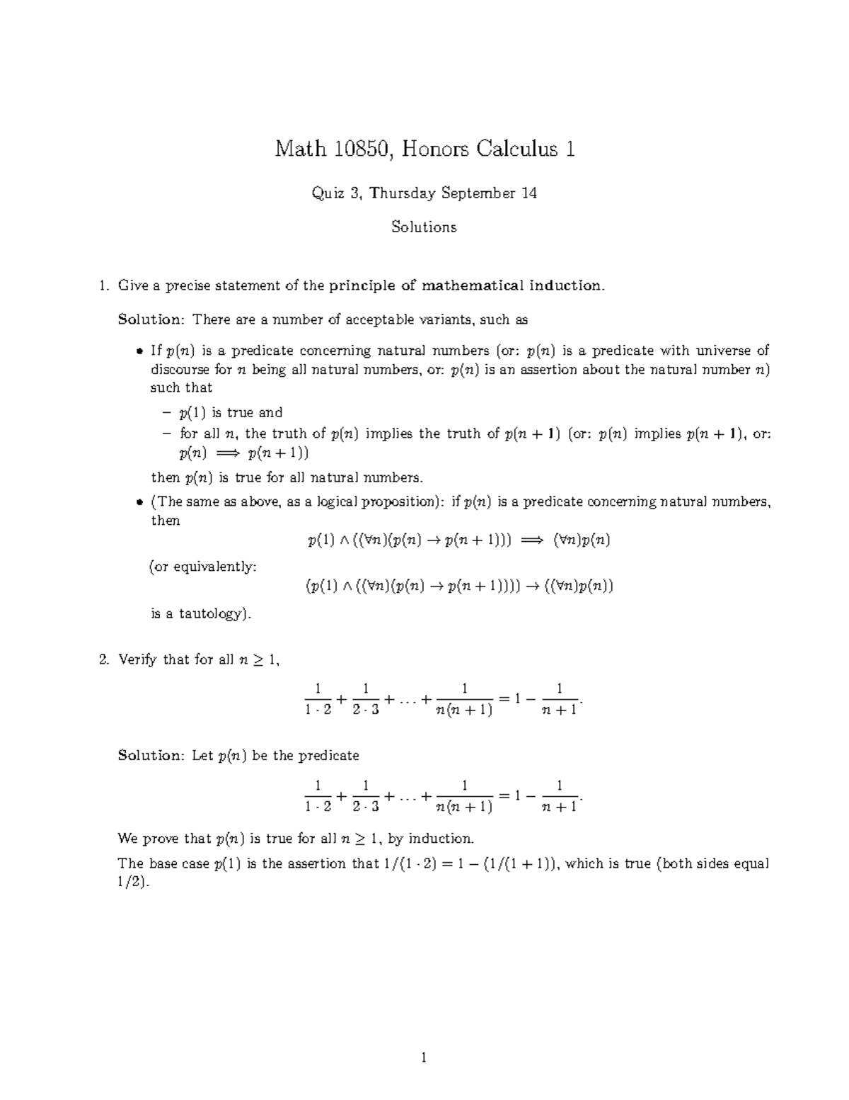 10850-quiz 3 - Fall 2017 - Math 10850, Honors Calculus 1 Quiz 3 ...
