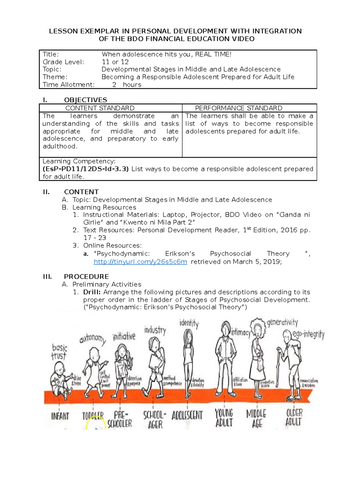 LP16 SHS Personal Development - LESSON EXEMPLAR IN PERSONAL DEVELOPMENT ...