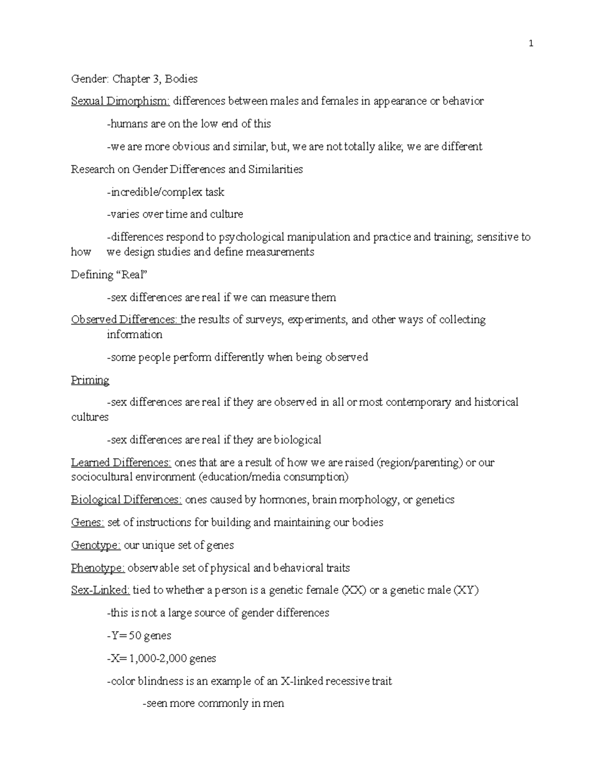 Gender Textbook Chapter 3: Sexual Dimorphism And Differences Between ...