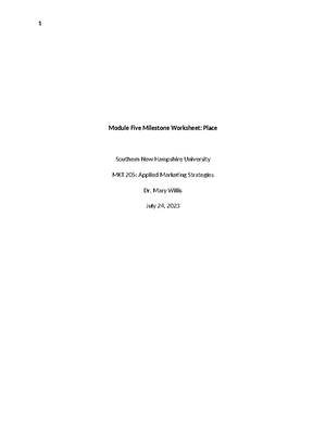 Module six supply chain case study - INT 220 Module Six Assignment ...