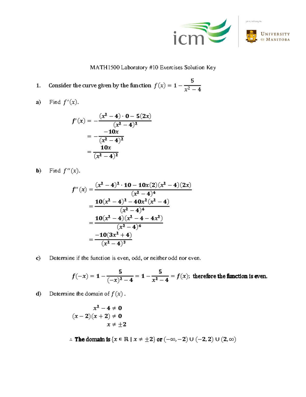 Laboratory #10 Exercises key - & % ! " & % ! " - Studocu