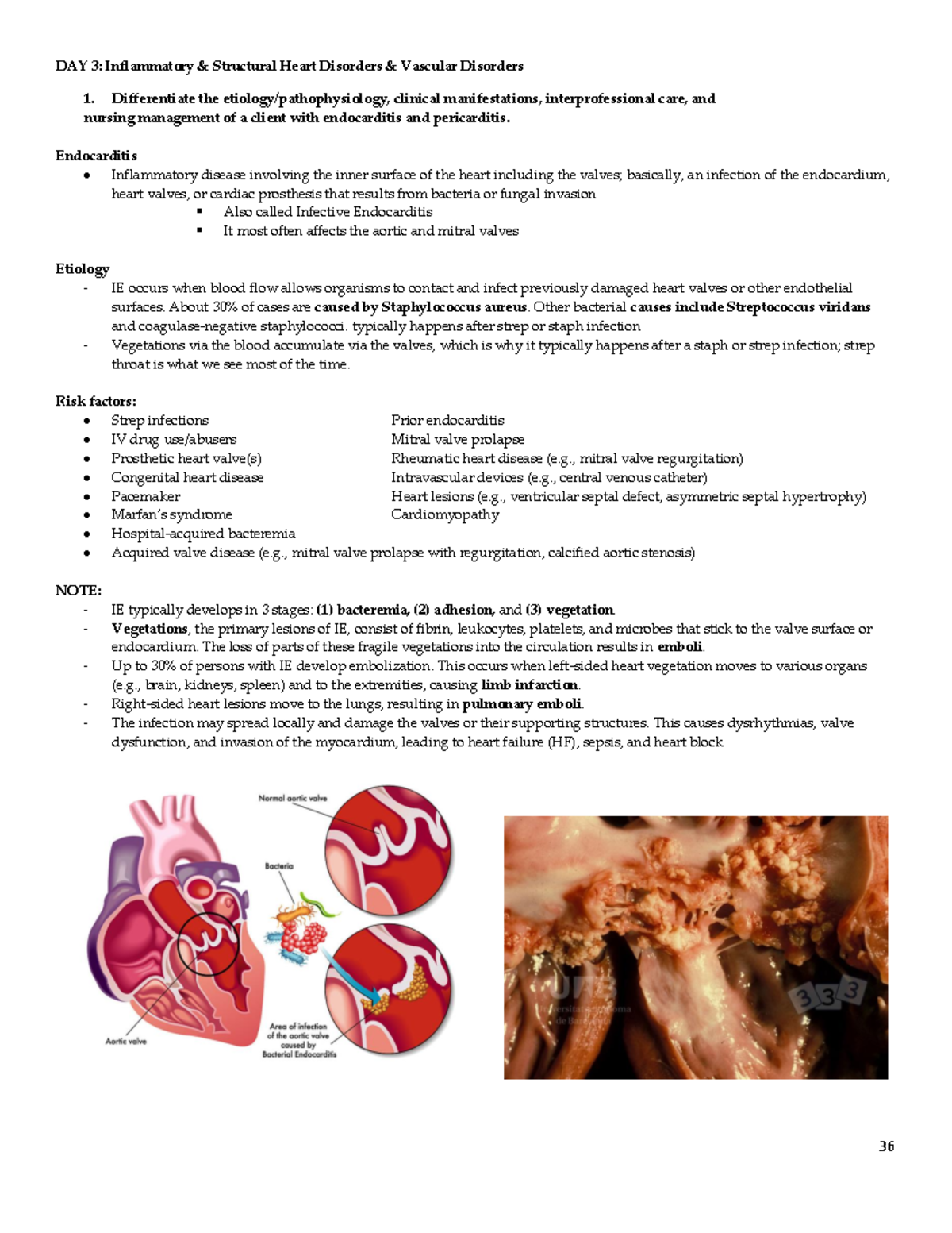 Cardio Day 3 - DAY 3: Inflammatory & Structural Heart Disorders ...