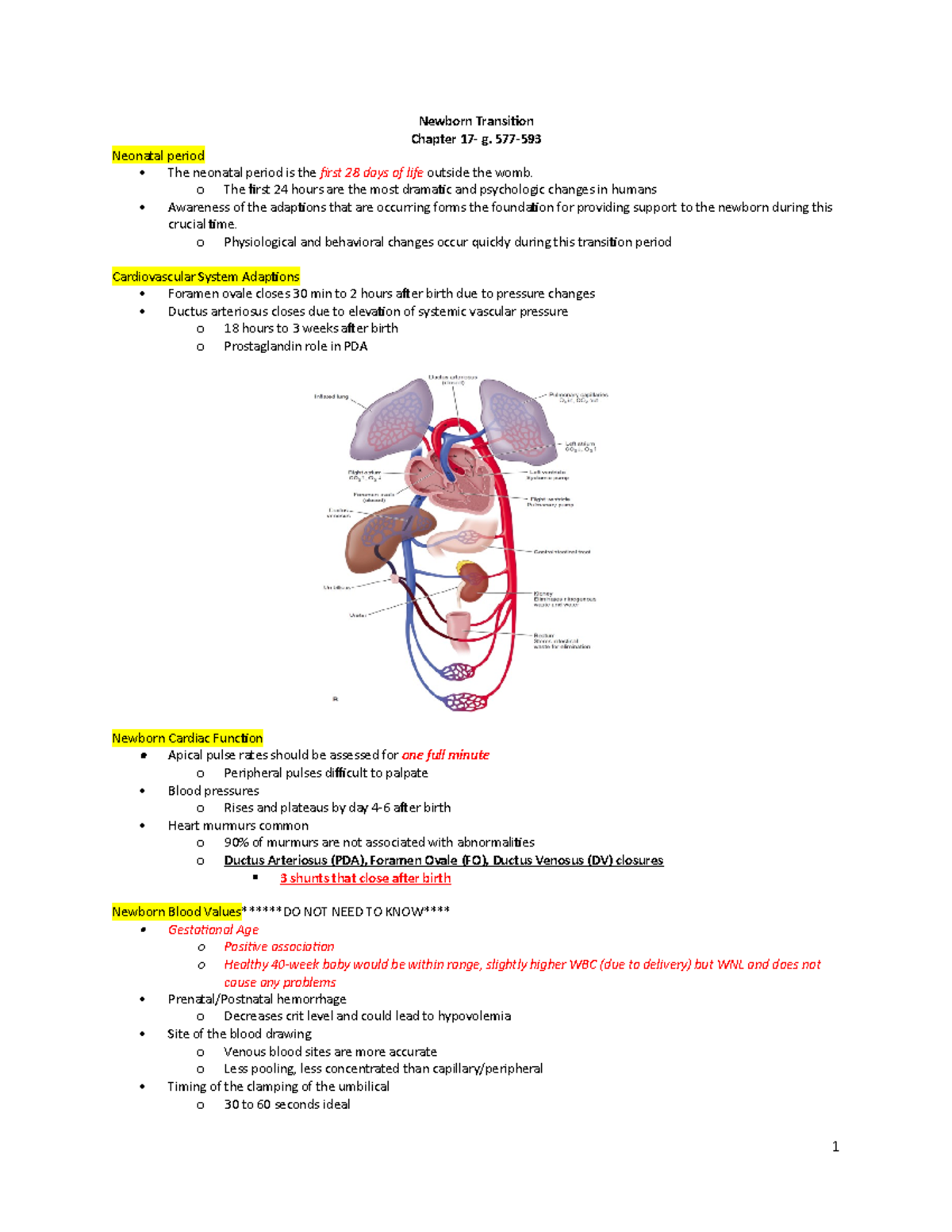 8- Ch 17- Newborn Transition - Newborn Transition Chapter 17- g. 577 ...