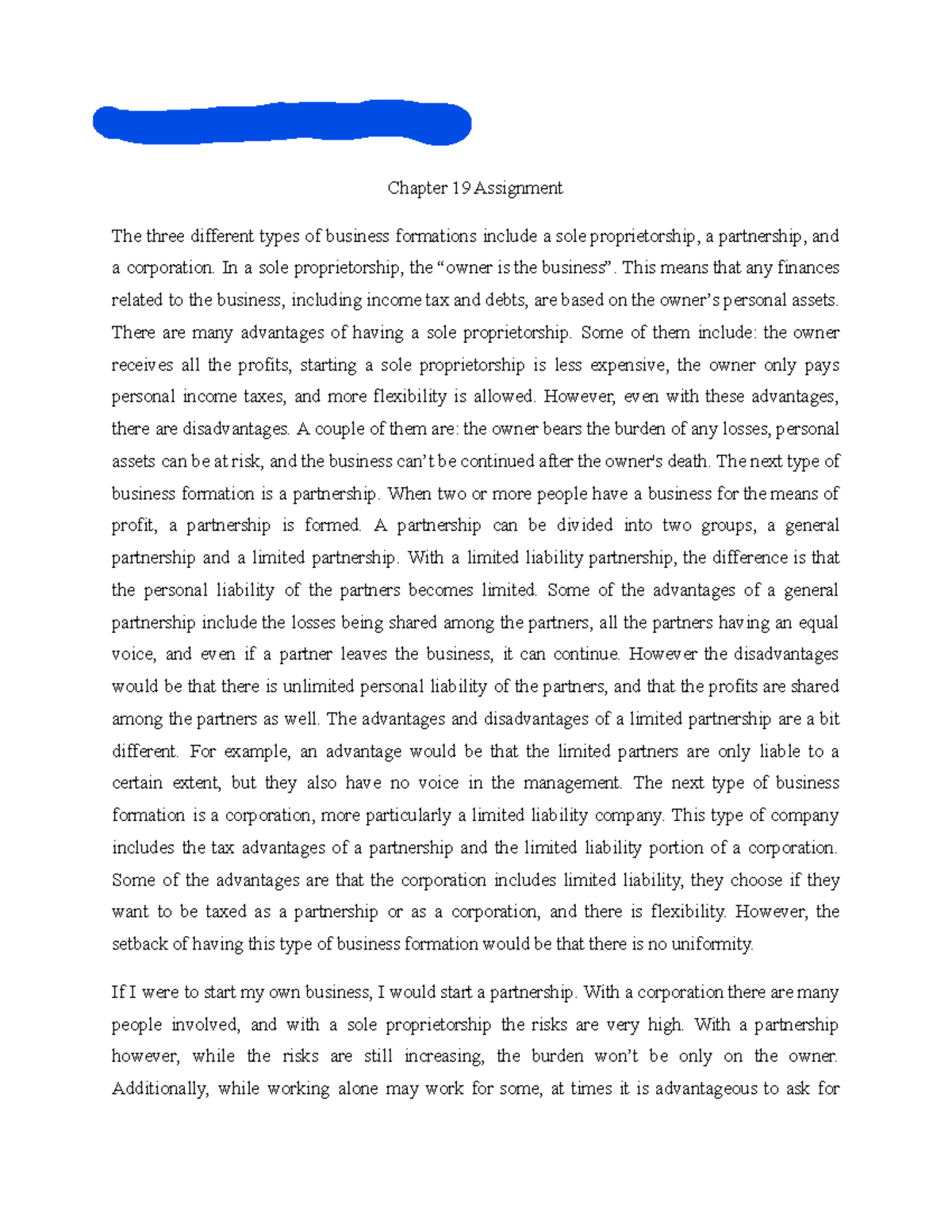 IE 447 Chapter 19 - Homework - Maryam Ashraf IE 447 - 453 10/31/ Chapter 19 Assignment The three ...