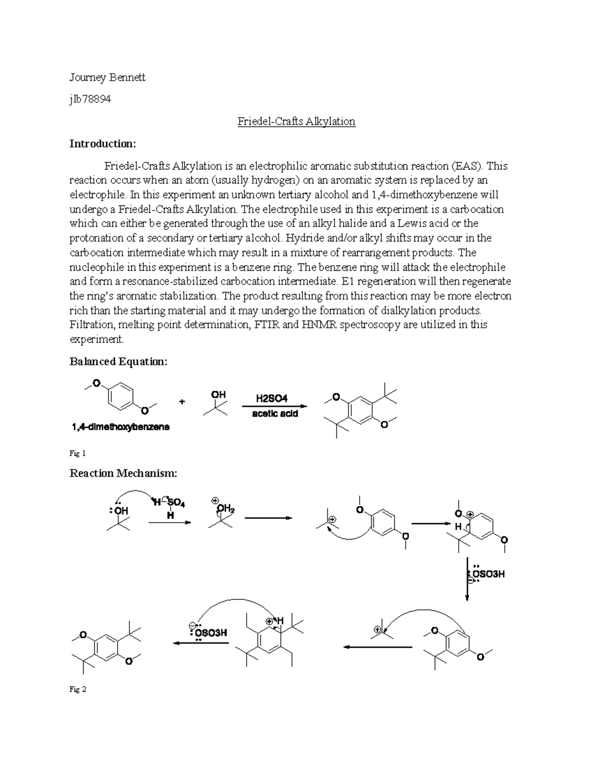 Alkylation Experiment with Unknown Tertiary Alcohol - Studocu