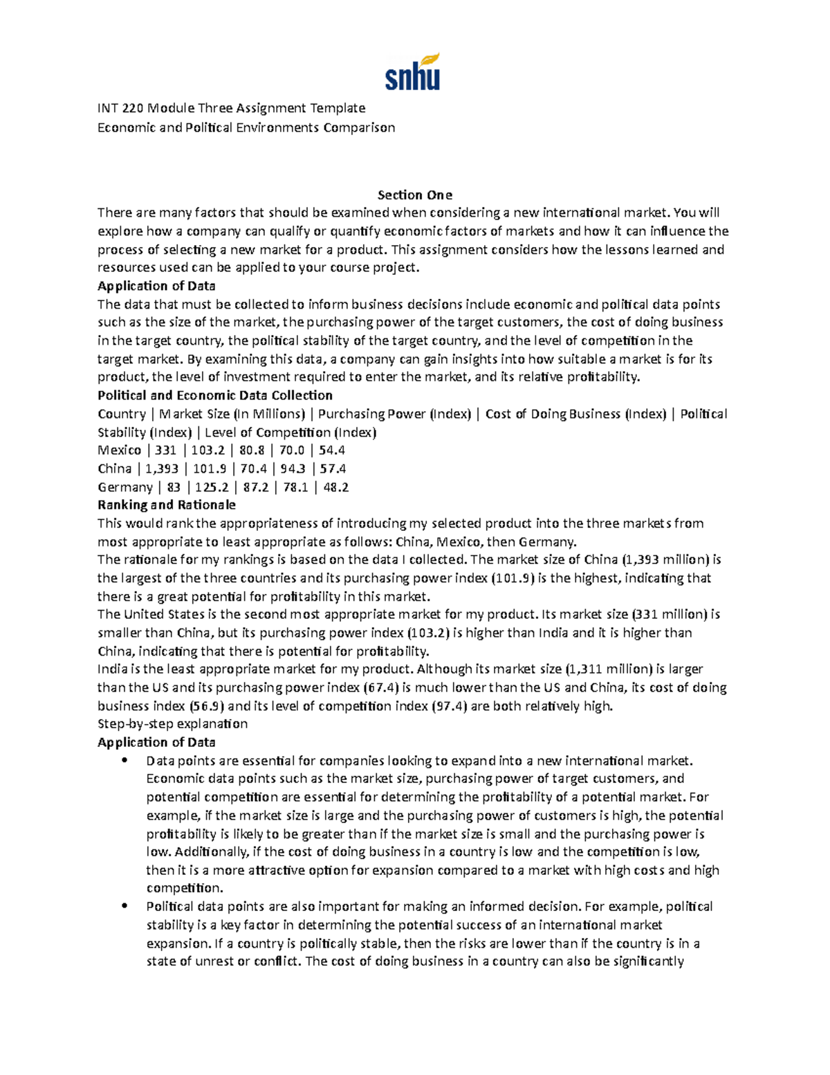 Int 220 Module Three Assignment Template Int 220 Module Three Assignment Template Economic And