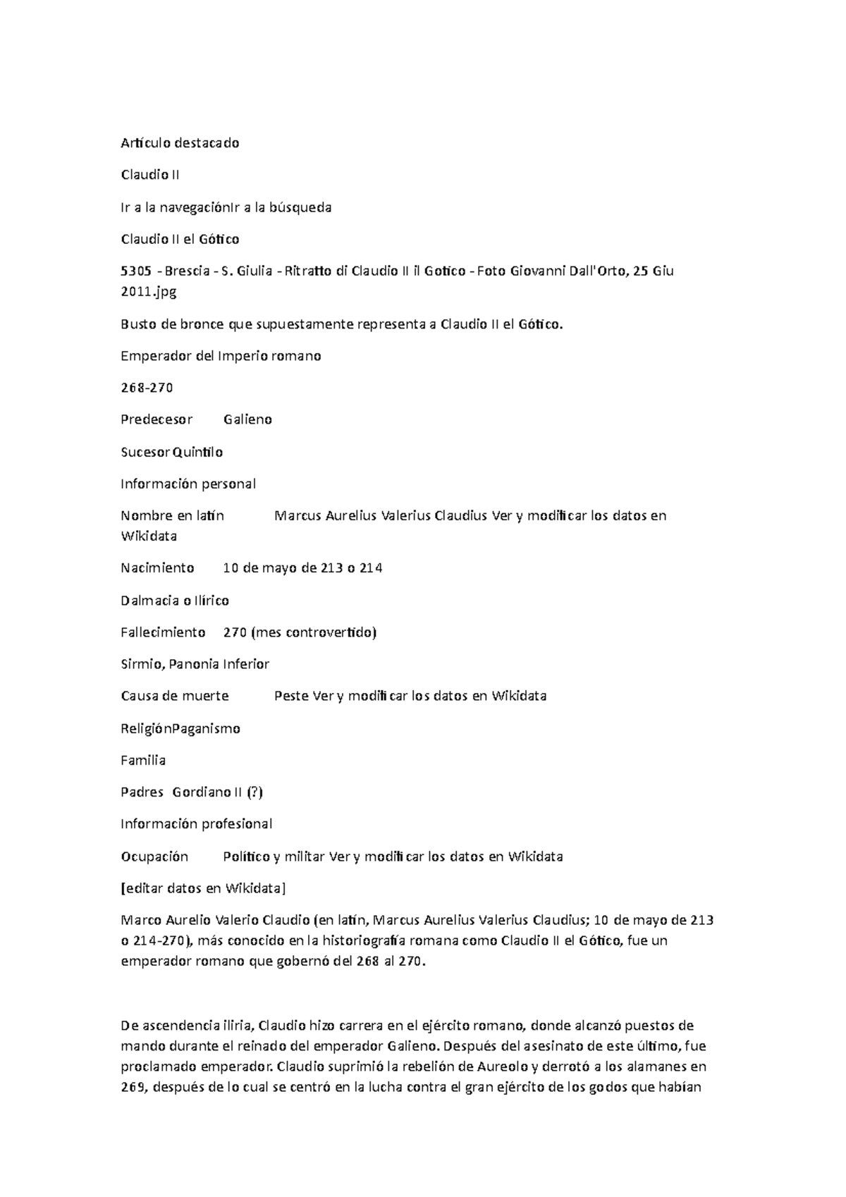 Claudio 2 Claudio 2 Claudio 2 - Artículo destacado Claudio II Ir a la ...