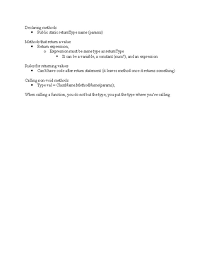 Intro to Methods - Lecture notes 1 - Where to declare methods Inside ...