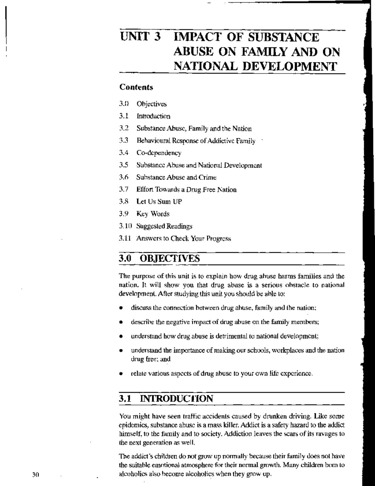 Unit-3 - UNIT 3 IMPACT OF SUBSTANCE ABUSE ON FAMPLY AND ON NATIONAL ...