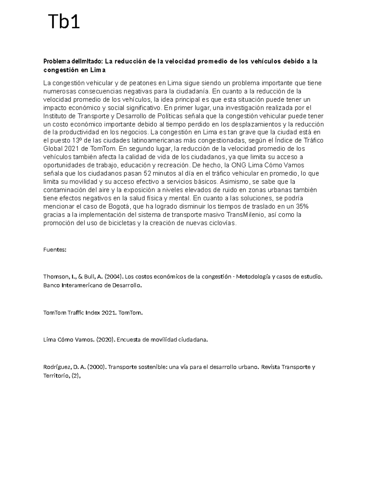 TB1 Jhoan Salazar IX1D - Problema delimitado: La reducción de la ...
