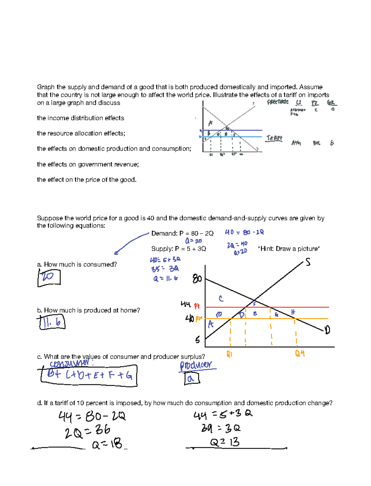 Practice set 5 - Homework for week 5 in Madarassy Econ 3 class - Graph ...