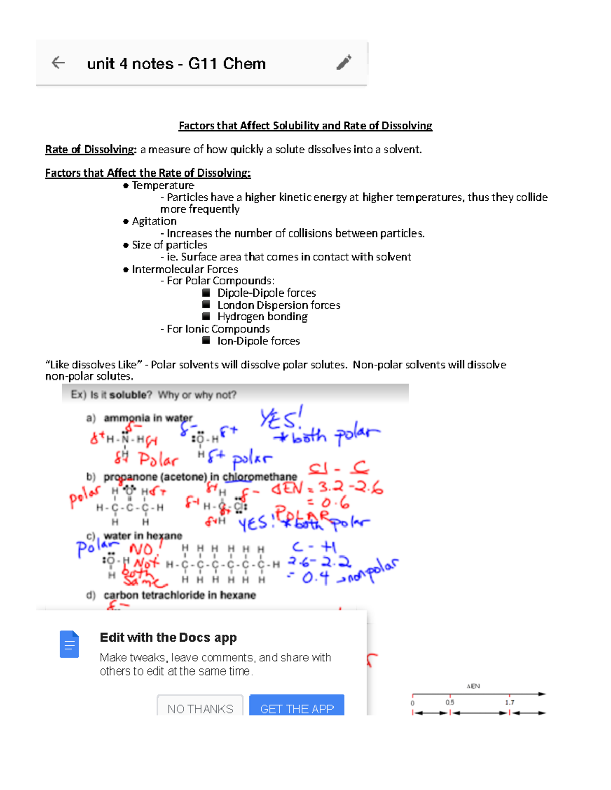 Unit 4 notes - G11 Chem - Factors that Affect Solubility and Rate of ...