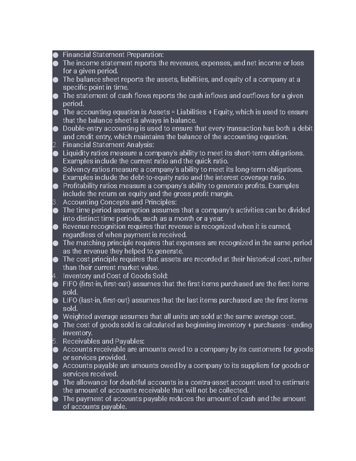 Untitled document (11) - Financial Statement Preparation: The income ...