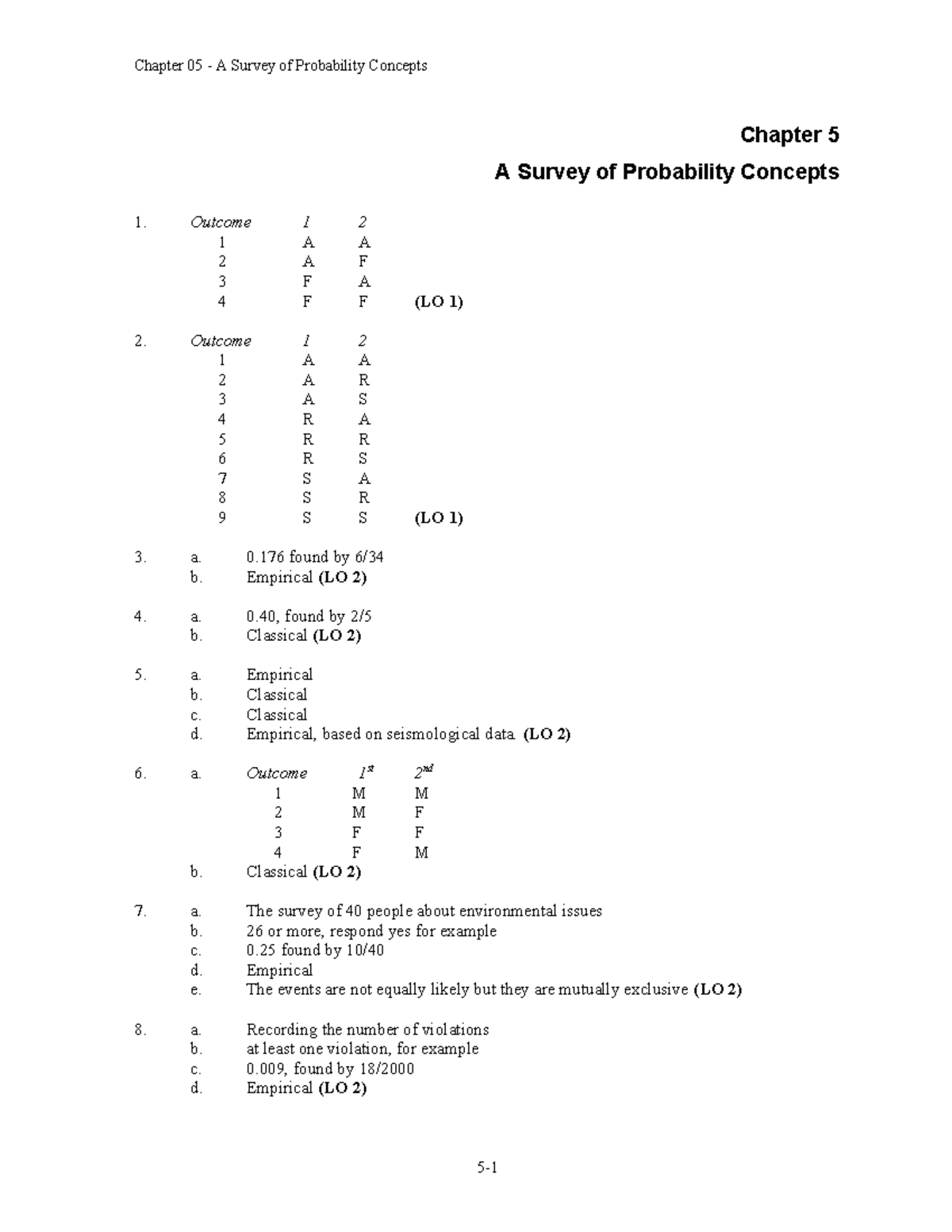Bus 15 Chapter 5 - Answer key of assignment of the book Basis ...