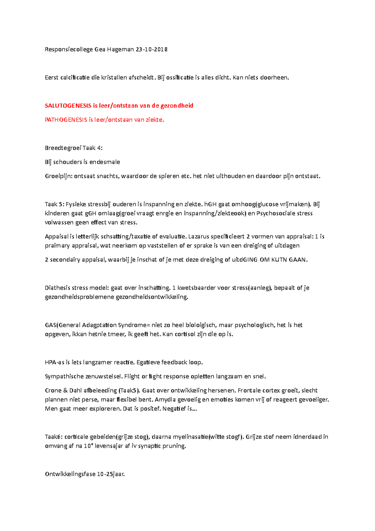 Responsiecollege 23 oktober 2018 Gea Hageman en Angelique de Rijk ...