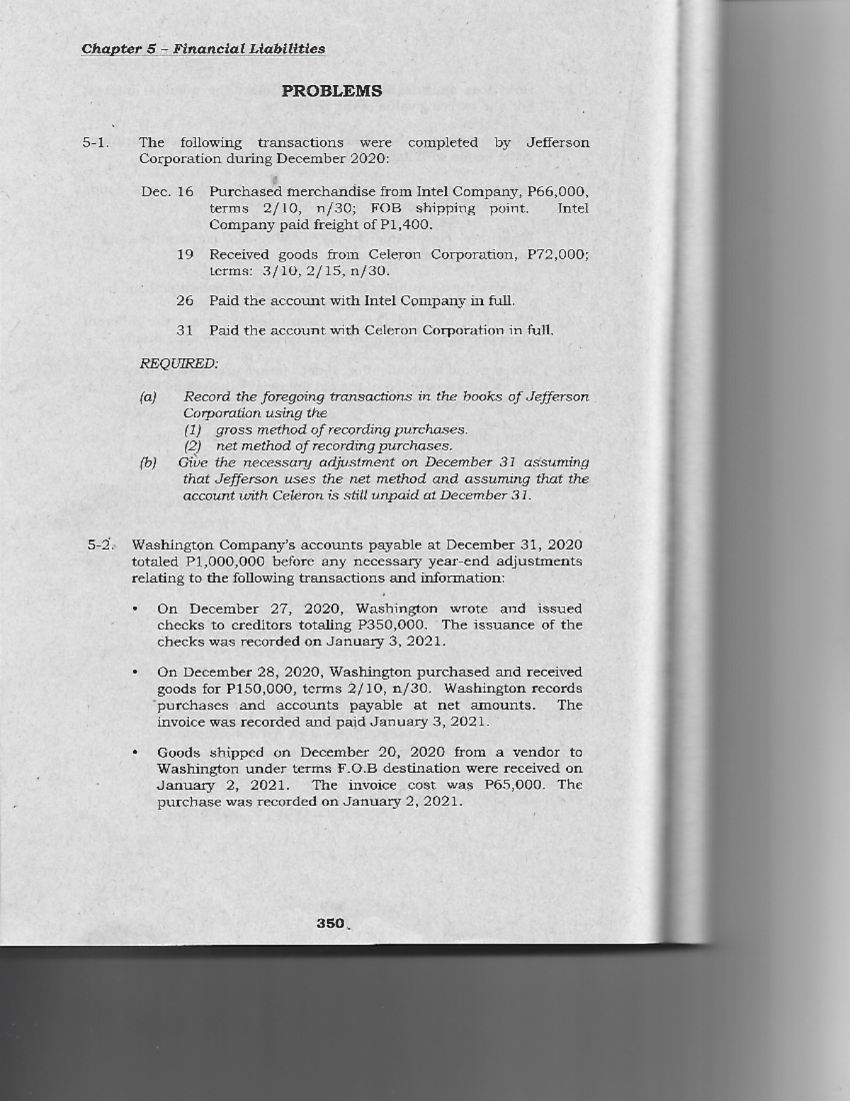 Intermediate Accounting 1 Module 5 Sample Problems - Bachelor of ...