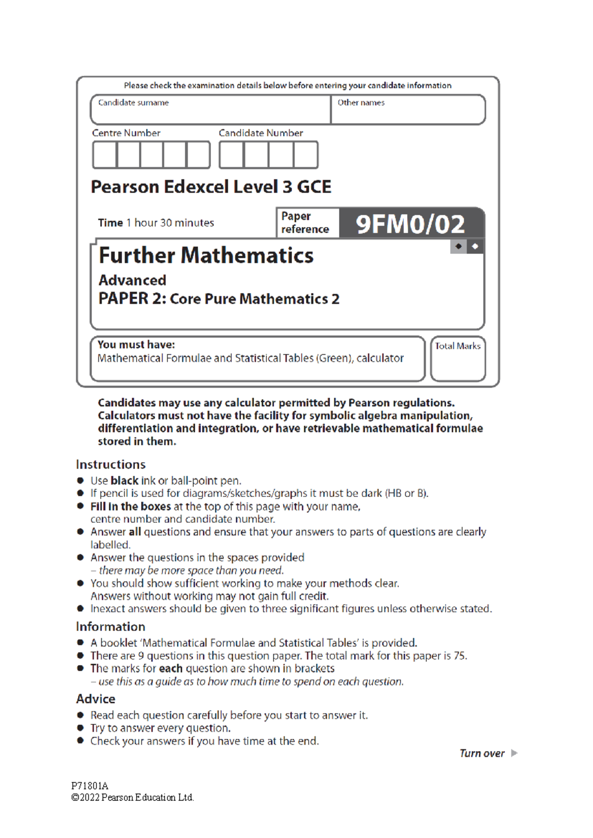 2206-9FM0-02-A-Level-Core-Pure-Mathematics-2-June-2022-word - P71801A A ... 2206-9FM0-02-A-Level-Core-Pure-Mathematics-2-June-2022-word - P71801A A ...