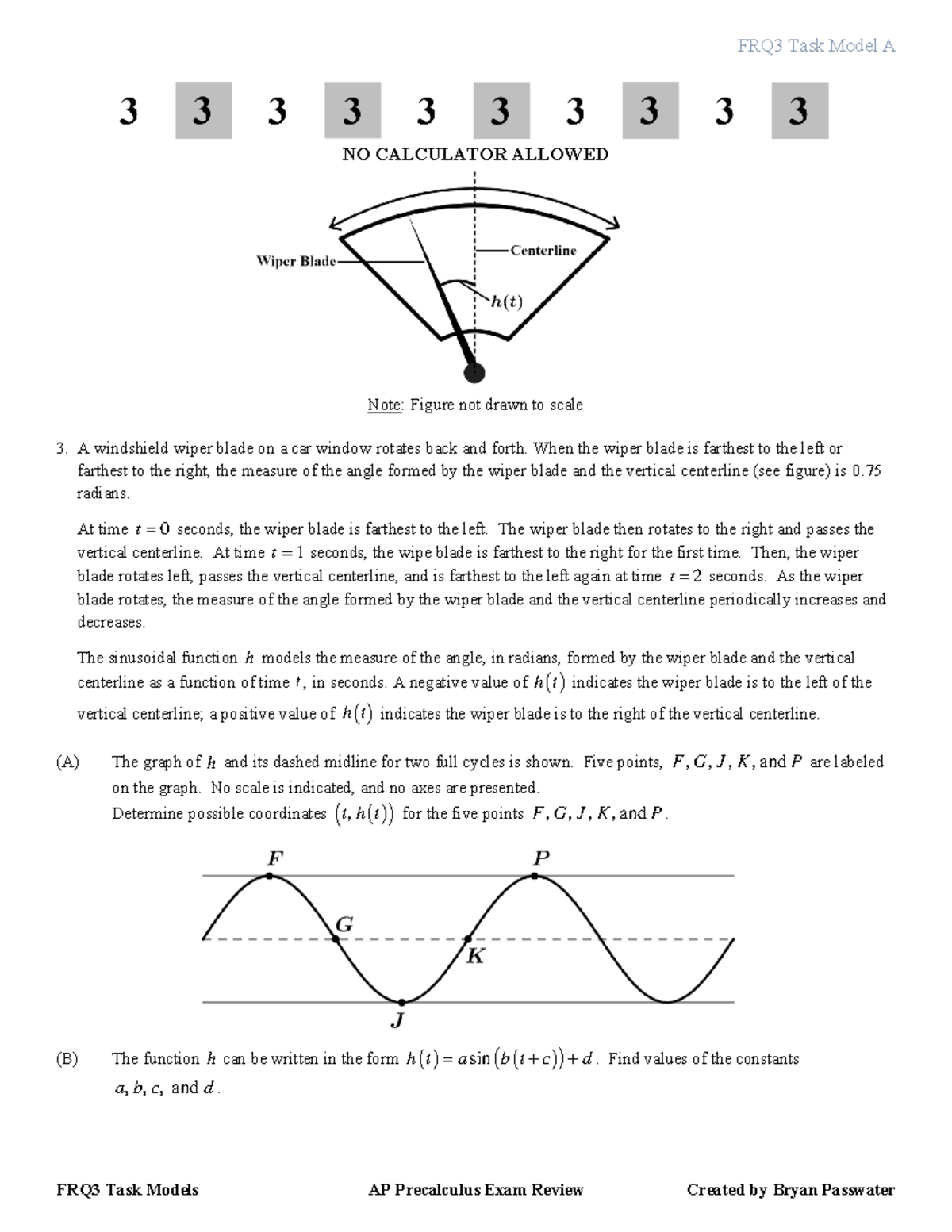 HW FRQ3 - HW FRQ3 - FRQ3 Task Model A FRQ3 Task Models AP Precalculus ...